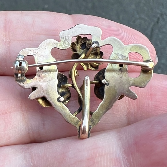 Jewelry | Antique Victorian 1k Gold Floral Watch Pin Brooch Pendant ...